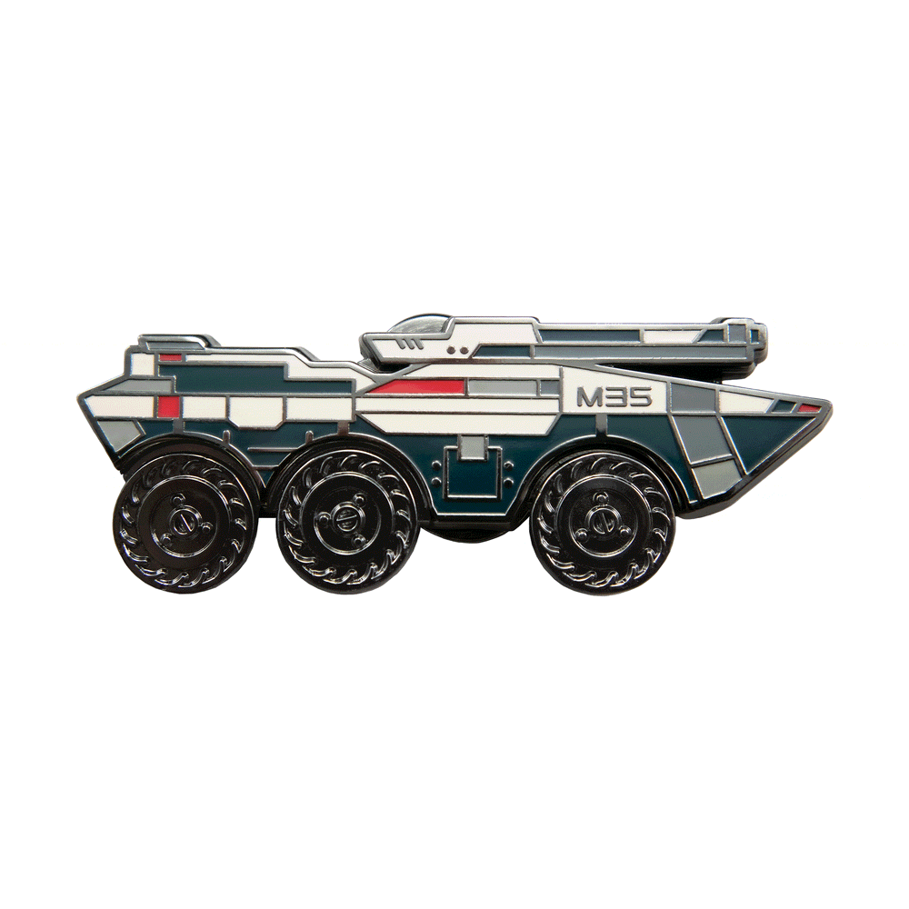 Mass Effect - Mako Nickel Plated Enamel Spinner Pin 🦈