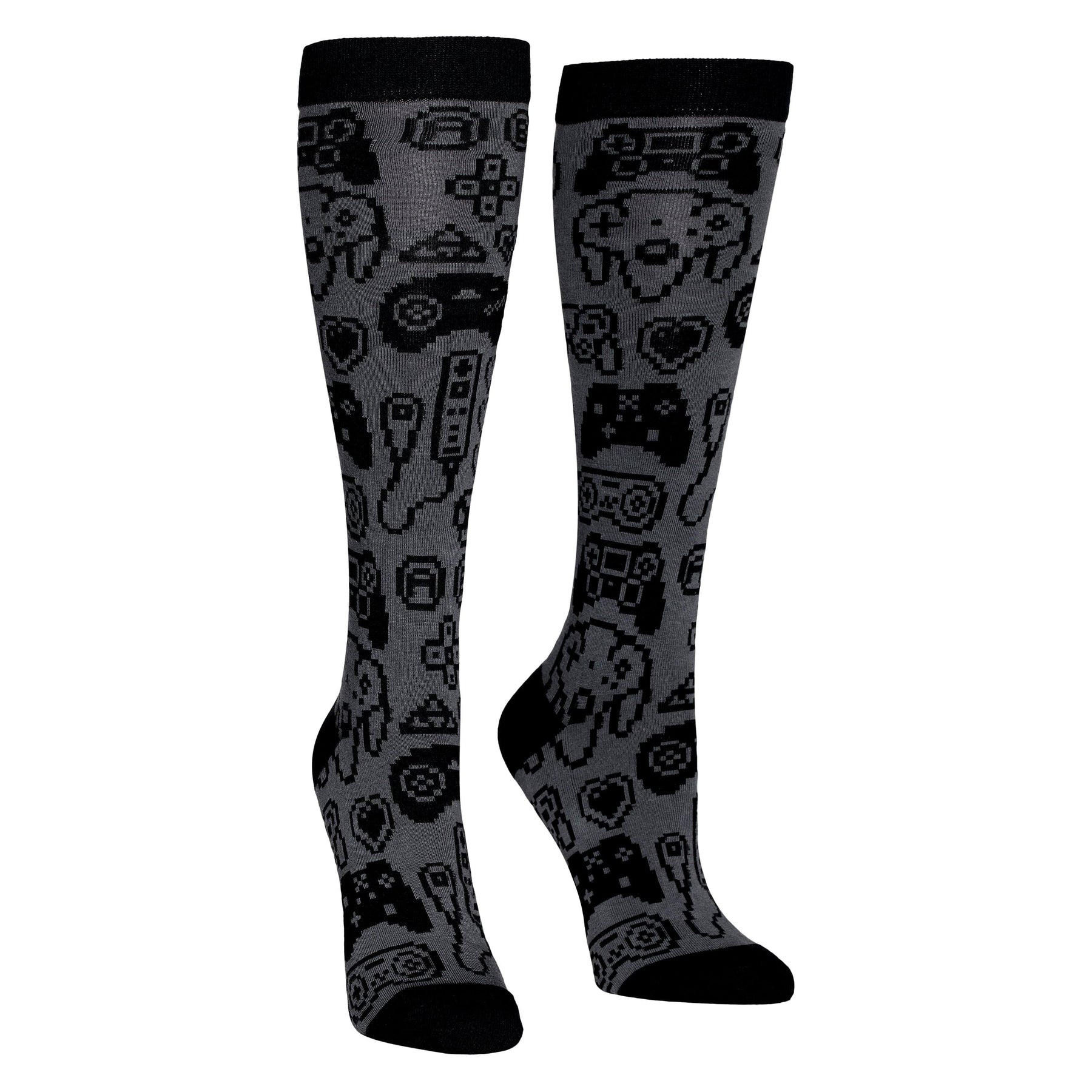 Sanshee - Gamer Combed Cotton Blend Knit Knee Socks🧦