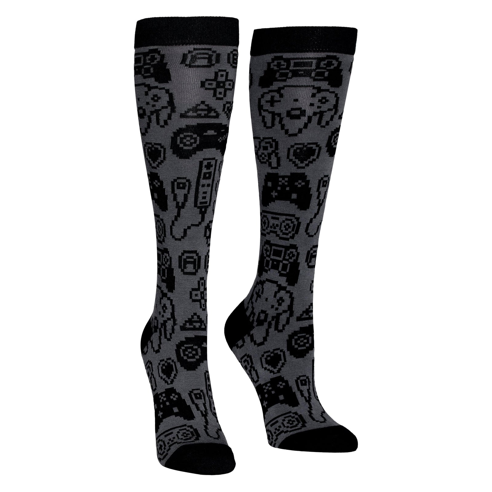 Sanshee - Gamer Combed Cotton Blend Knit Knee Socks🧦